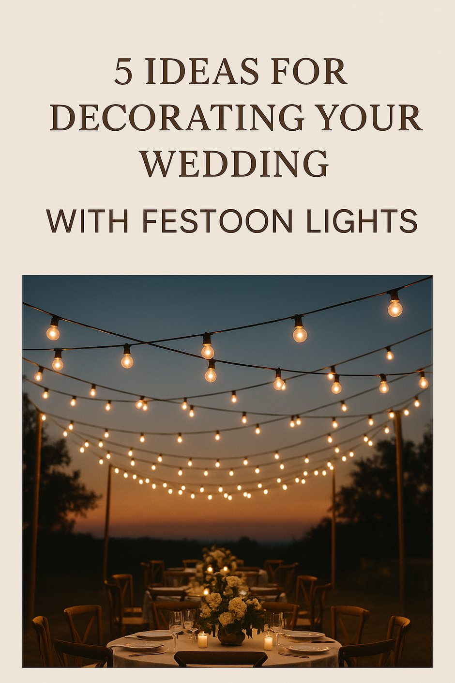 5 Ideas For Decorating Your Wedding with Festoon Lights