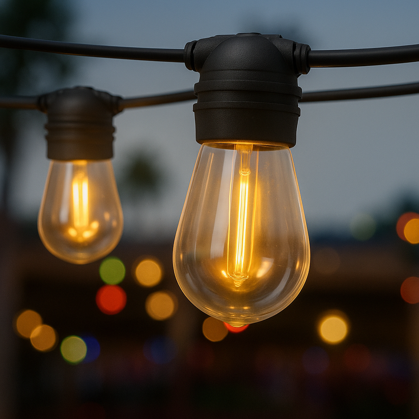Solar Weatherproof LED Festoon String Lights
